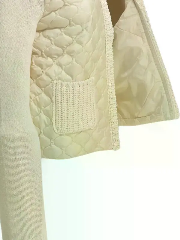 Moncler Quilted Down Panel Knitted Sweater