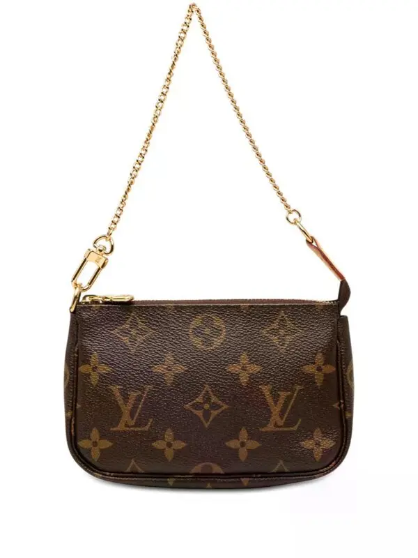 LOUIS VUITTON Monogram Mini Pochette Accessoires Handbag - Brown