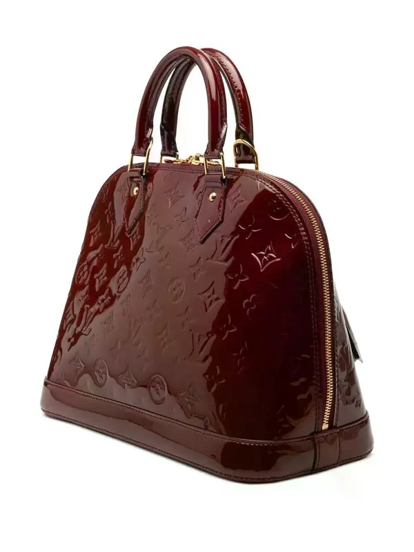 LOUIS VUITTON Monogram Vernis Alma Pm Handbag - Red