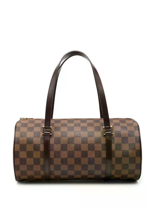 LOUIS VUITTON 2003 Damier Ebene Papillon 30 Handbag - Brown