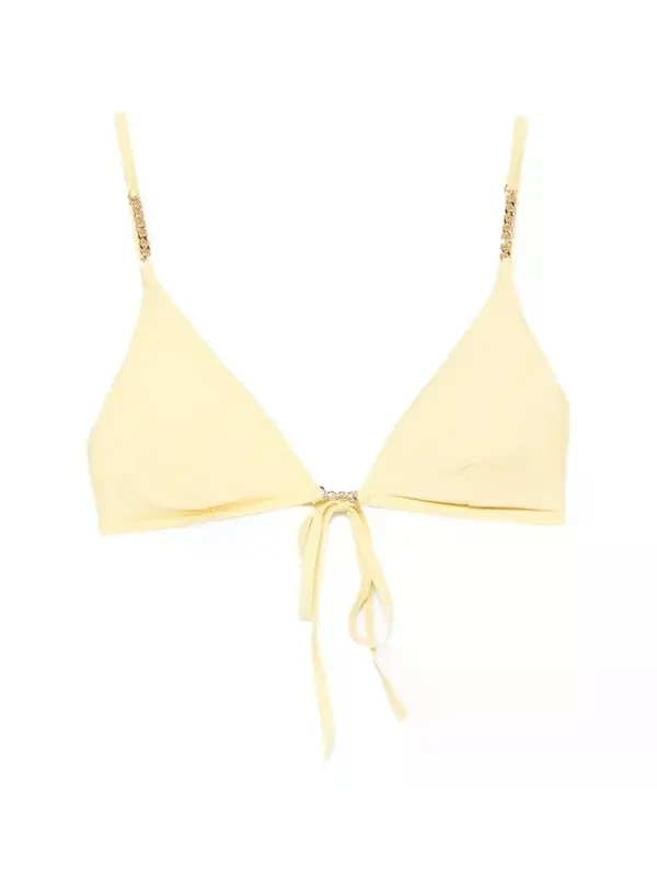 Karl Lagerfeld Chain-link Triangle Bikini Top - Yellow