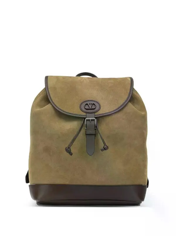 Valentino Garavani Antibes Suede Backpack - Neutrals