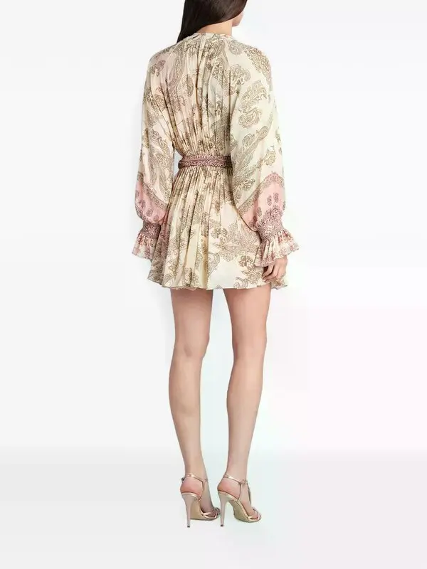 Hemant & Nandita Paisley-print Belted Playsuit