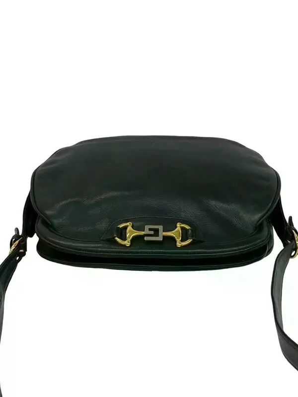 Gucci Calfskin Horsebit Crossbody Bag - Black