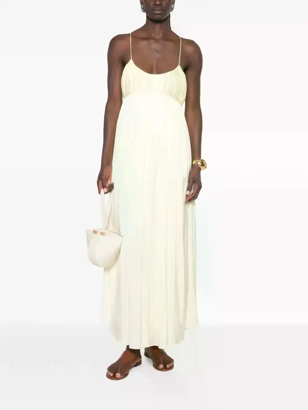 Tove Katrine Pleated Midi Dress - Yellow
