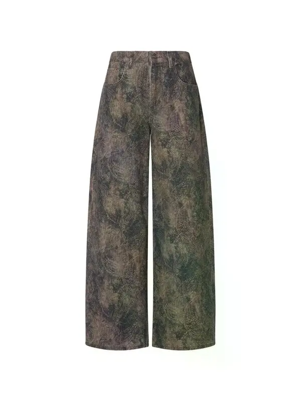 Liu Jo Paisley-print Wide-leg Jeans - Brown