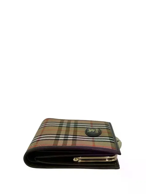 Burberry 20th Century Haymarket Check Canvas Bifold Wallet Small Wallets