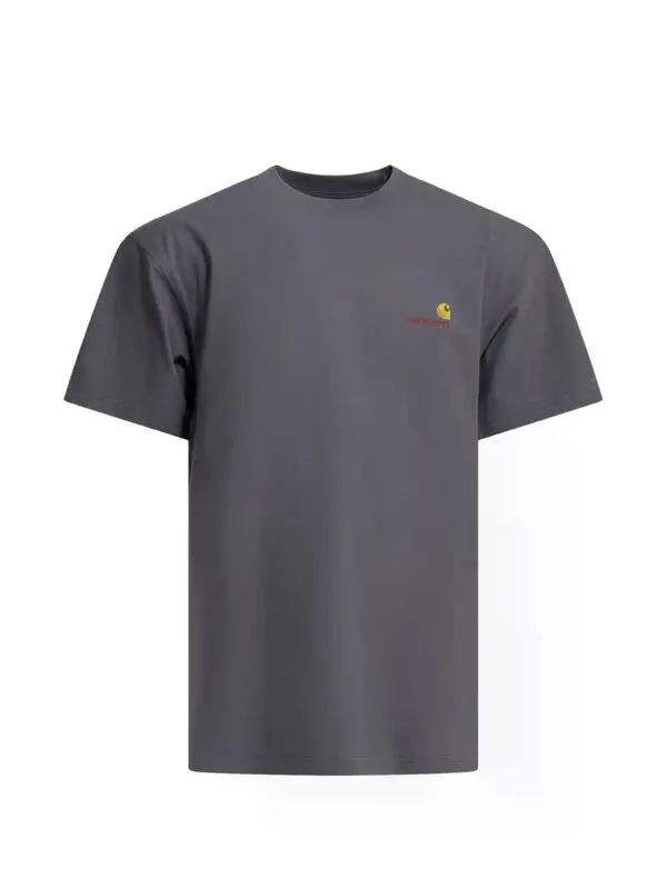 Carhartt Work In Progress American Script Logo-embroidered T-shirt - Grey