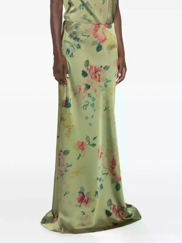 MARQUES' ALMEIDA Floral Print Maxi Skirt