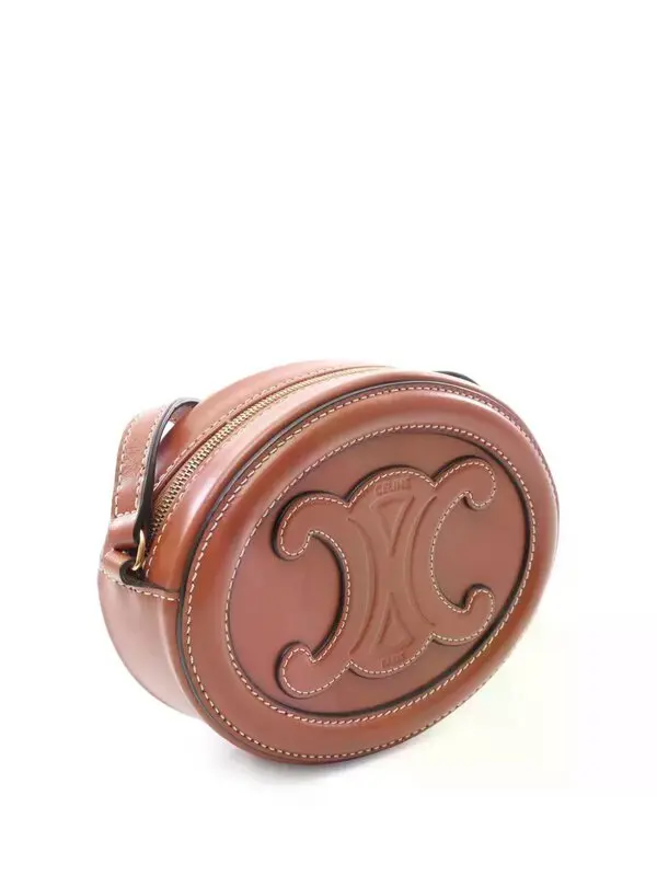 Celine Small Calfskin Cuir Triomphe Oval Crossbody Bag