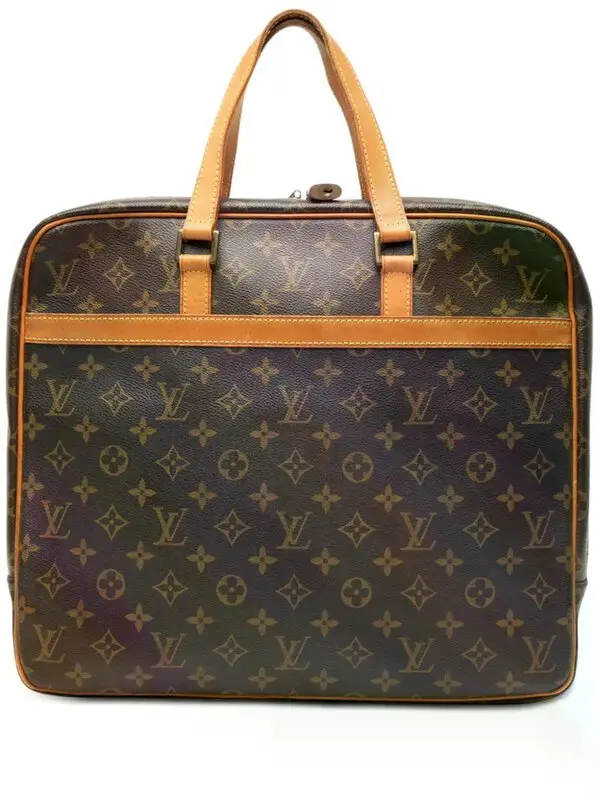 LOUIS VUITTON 2002 Monogram Porte Documents Pegase Business Bag - Brown