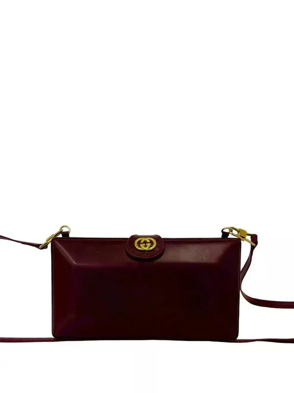Gucci 20th Century Interlocking G Leather Crossbody Bag - Red