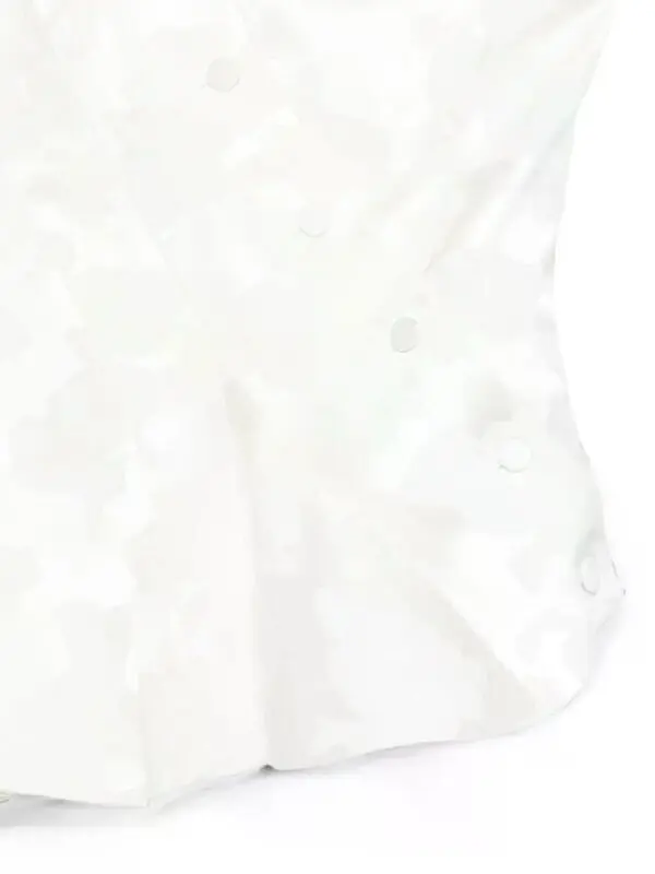 YCH Floral Jacquard One-shoulder Top