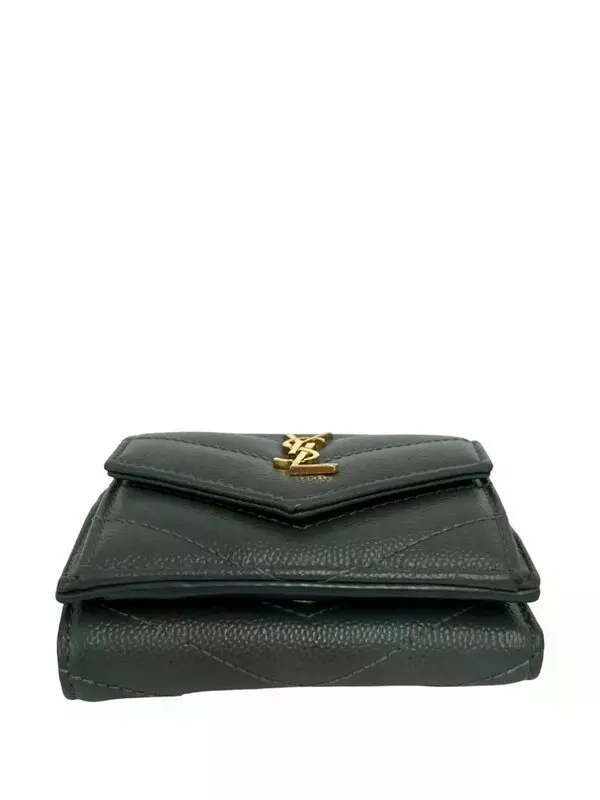 Saint Laurent 2013-2026 Grain De Poudre Monogram Trifold Wallet Small Wallets