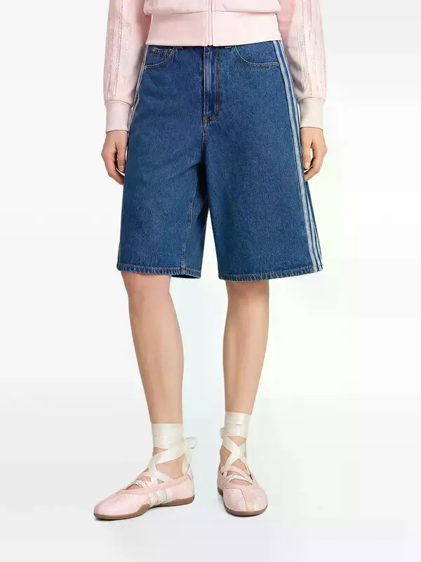 Adidas Firebird Denim Shorts - Blue