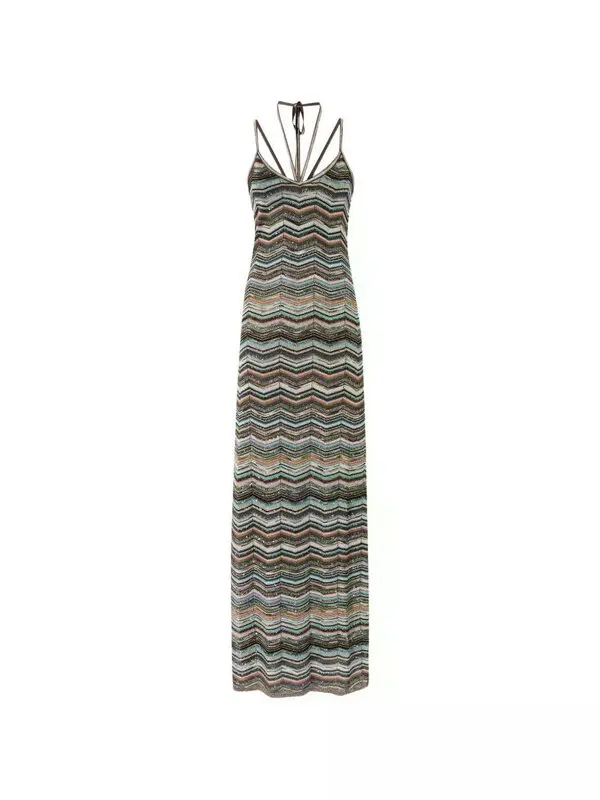Missoni Zigzag Knit Sequin Embellished Dress - Black