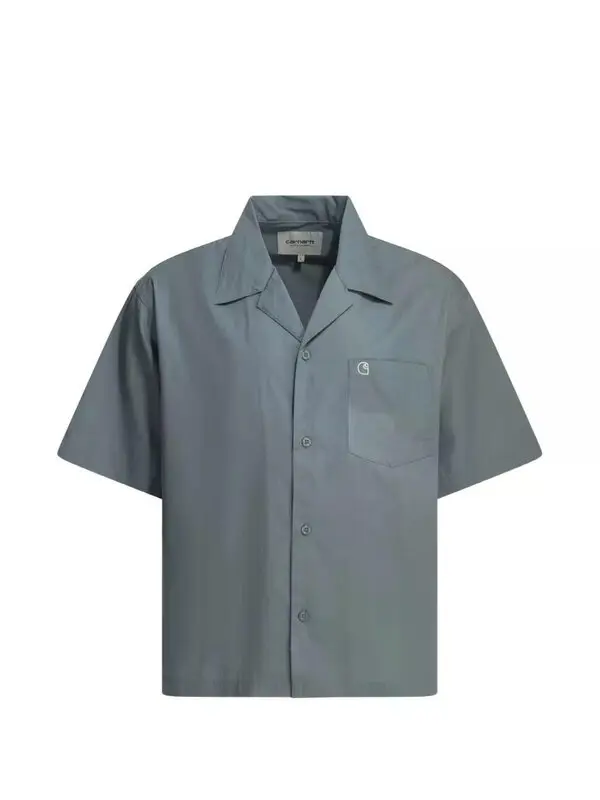 Carhartt Work In Progress Logo-embroidered Short-sleeve Shirt - Blue