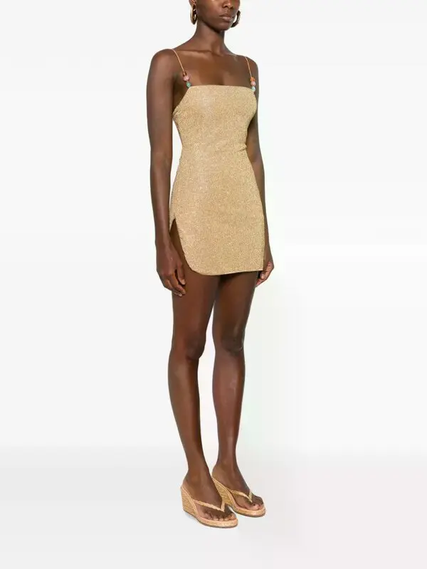 Oseree Lumière Beaded Mini Dress