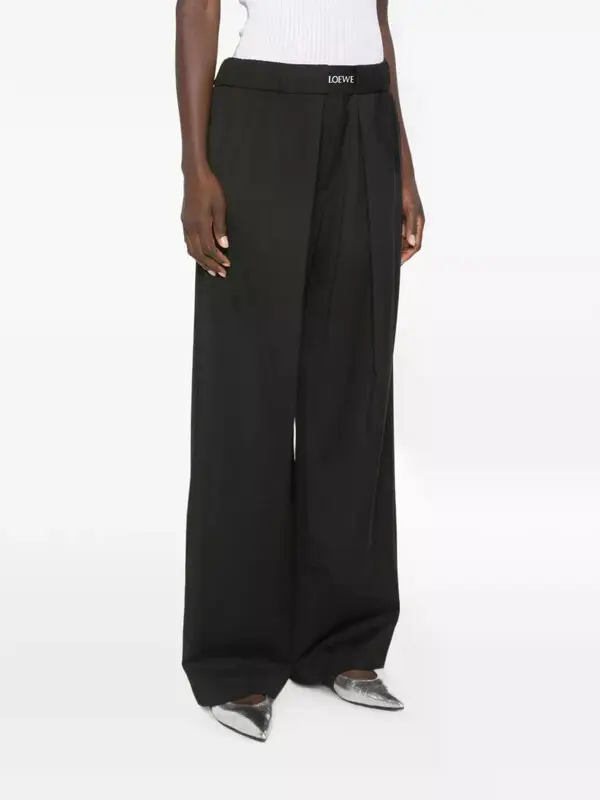 Loewe Logo Patch Pleated Trousers