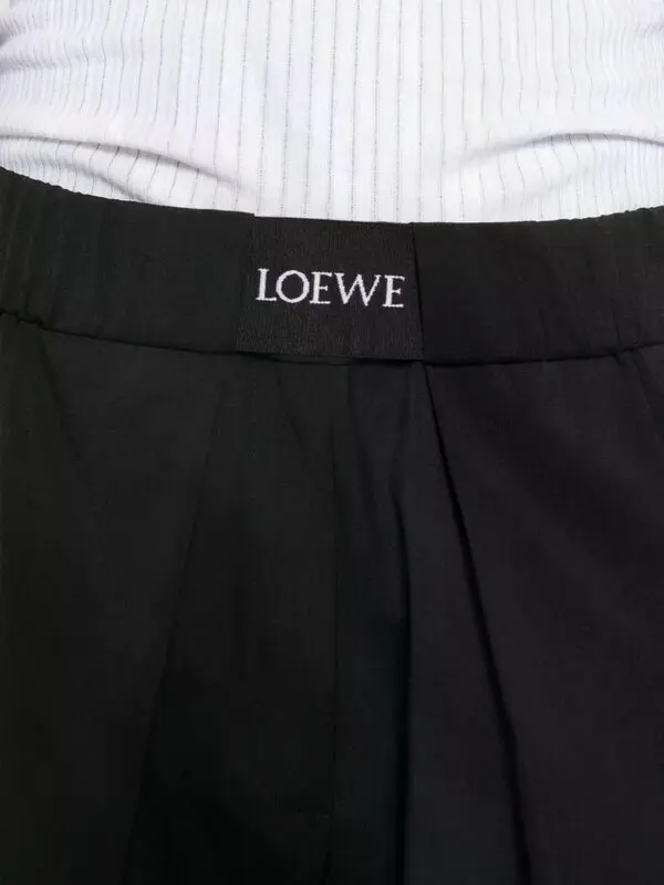 Loewe Logo Patch Pleated Trousers
