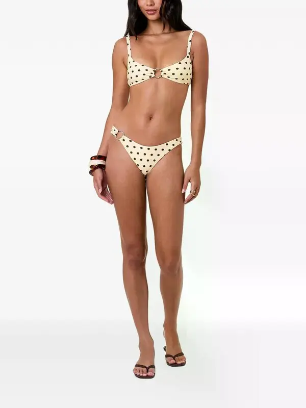 NICHOLAS Malie Bikini Top With Silver Metal O-ring Detail