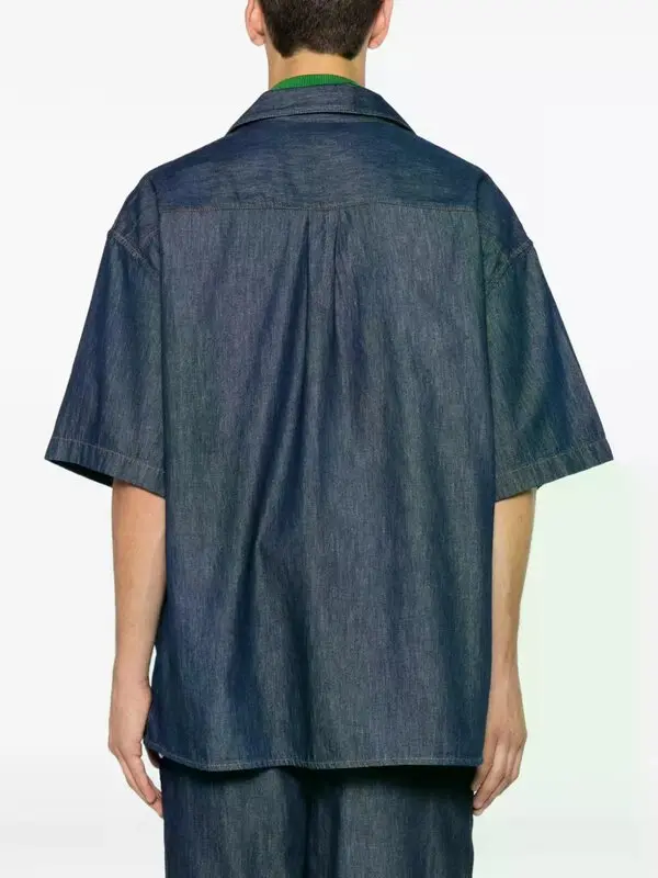Loewe Anagram-embroidered Shirt - Blue