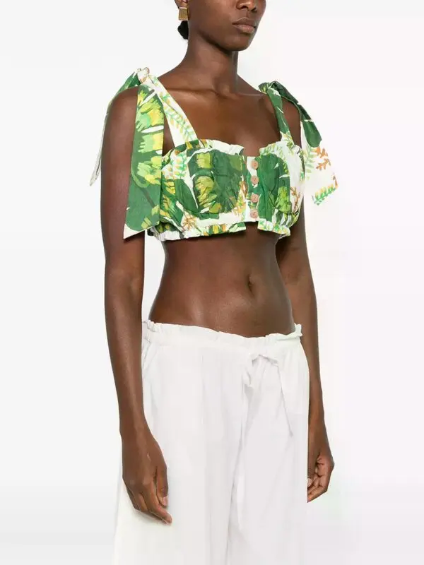 Farm Rio Tropical Print Crop Top