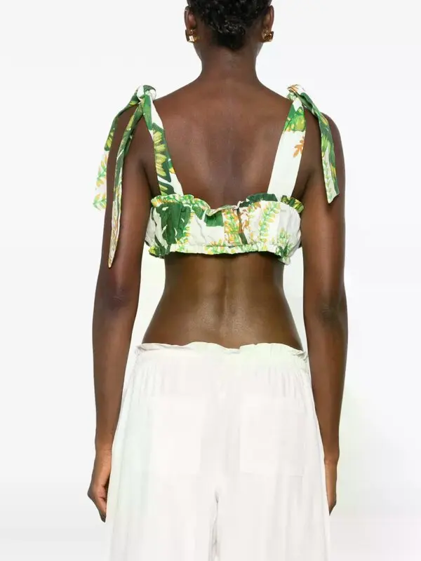 Farm Rio Tropical Print Crop Top
