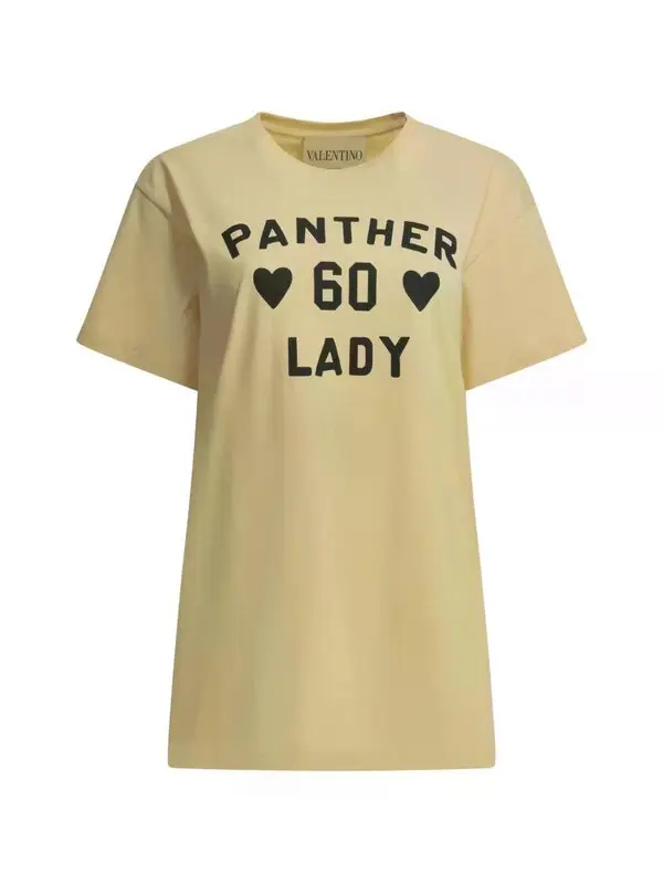 Valentino Garavani Slogan Print Cotton T-shirt - Neutrals