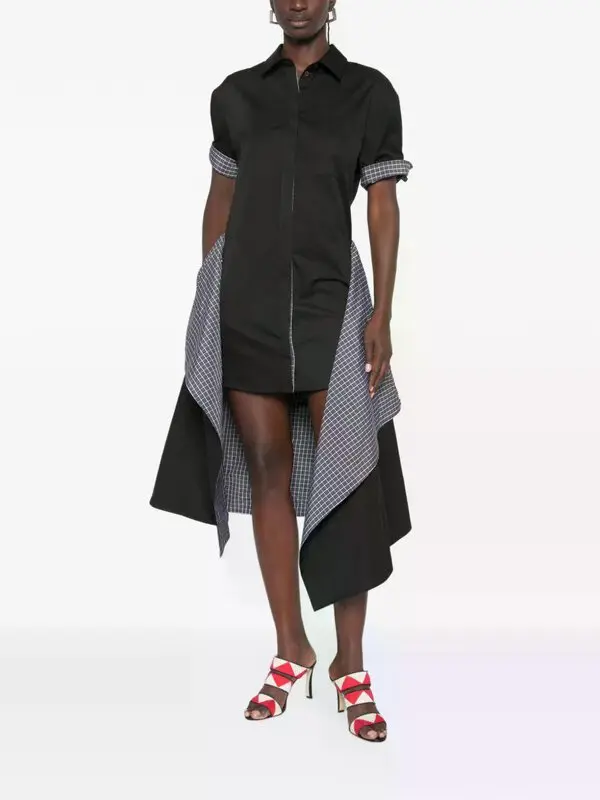 Loewe Panelled Check Shirt Dress