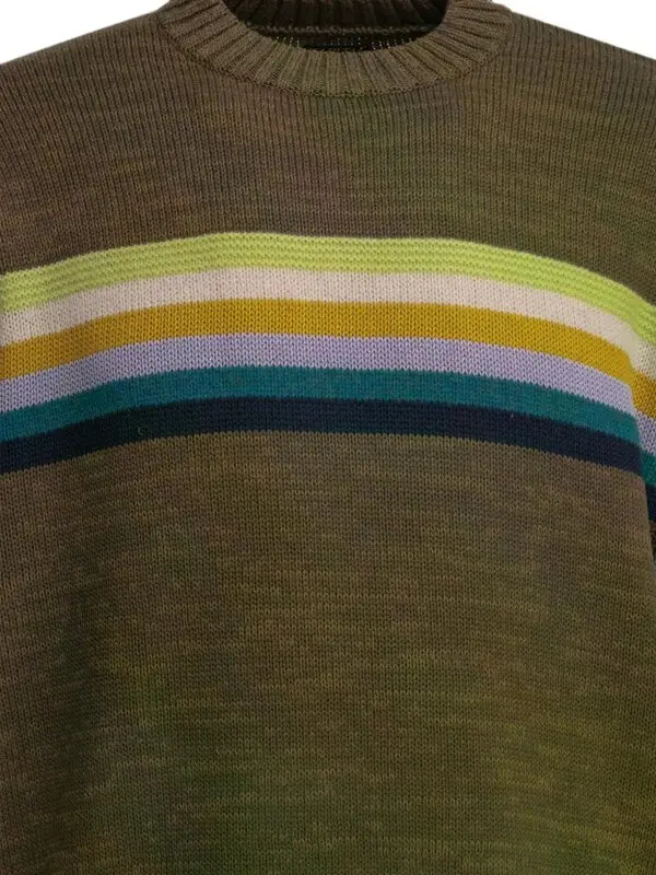 Kapital Rainbow Stripe Peace Sign Sweater