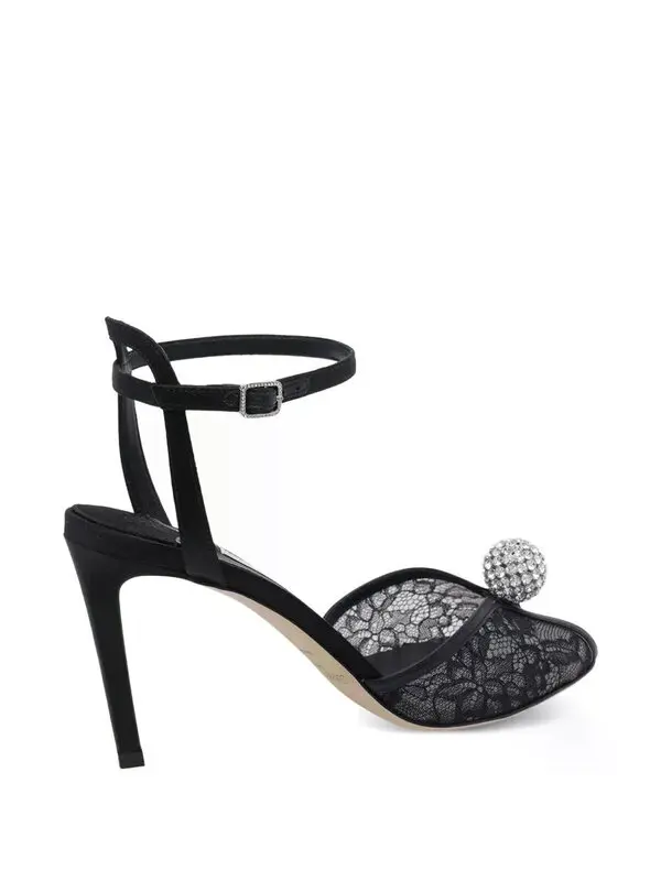 JIMMY CHOO Sacora Embellished Lace Sandals