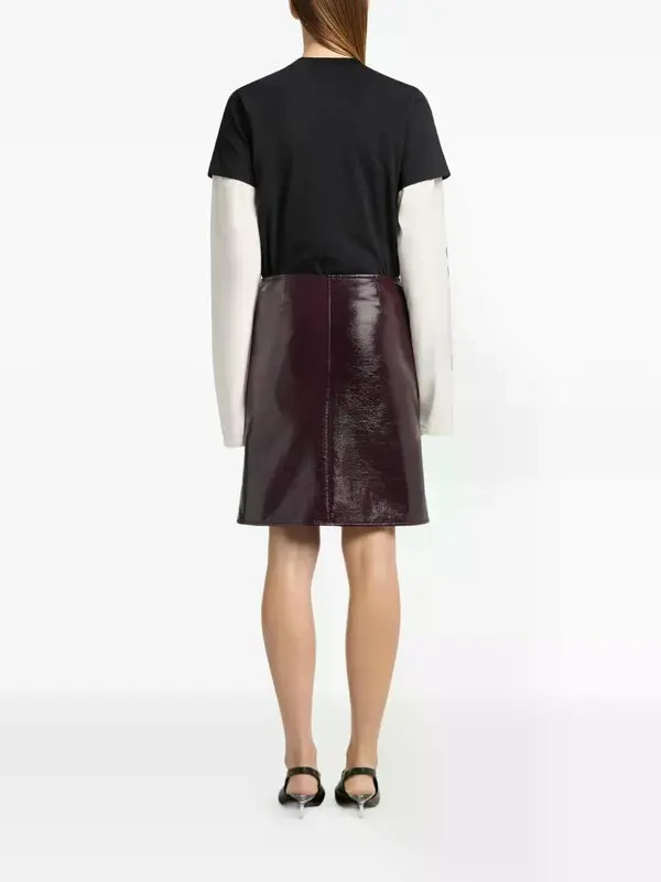 COURREGES Embroidered Logo T-shirt - Black