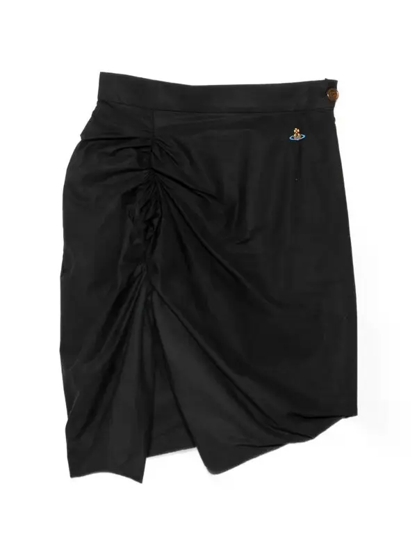 VIVIENNE WESTWOOD Panther Ruched Mini Skirt - Black