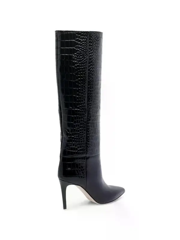 Paris Texas Croc-effect Patent Leather Boots