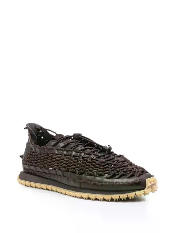Emporio Armani Woven Toggle-fastening Sneakers