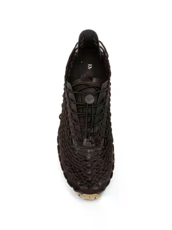 Emporio Armani Woven Toggle-fastening Sneakers