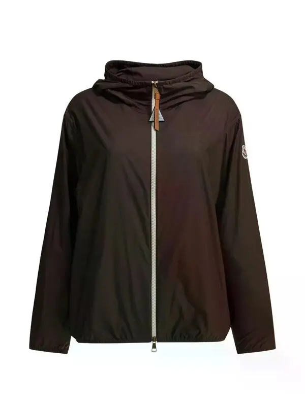 Moncler Logo-patch Hooded Jacket - Brown