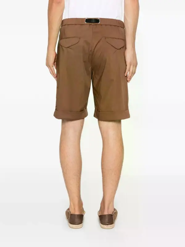 WHITE SAND Belted Turn-up Shorts
