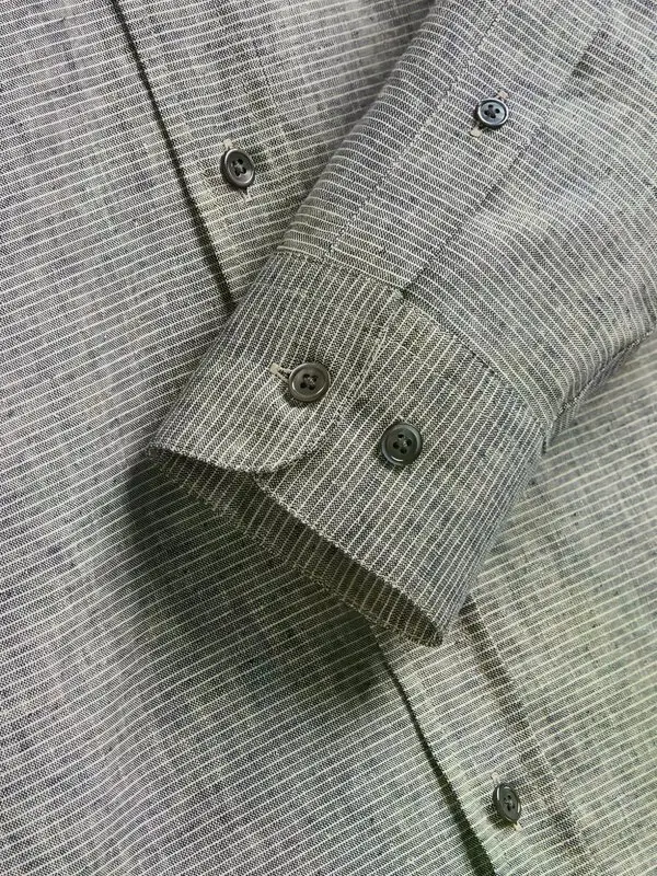 Portuguese Flannel Marvin Stripe-pattern Mandarin-collar Shirt