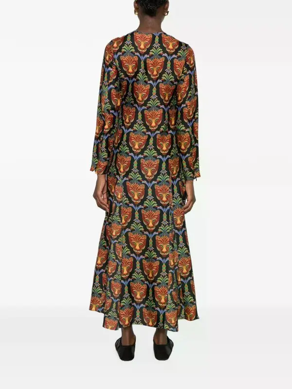 Farm Rio Long Sleeve Maxi Dress