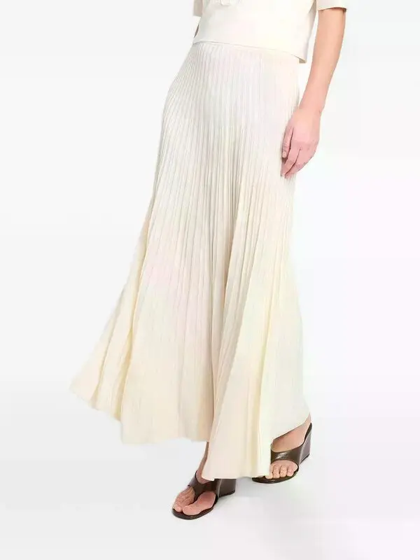 TWP Pleated Midi Skirt - Neutrals