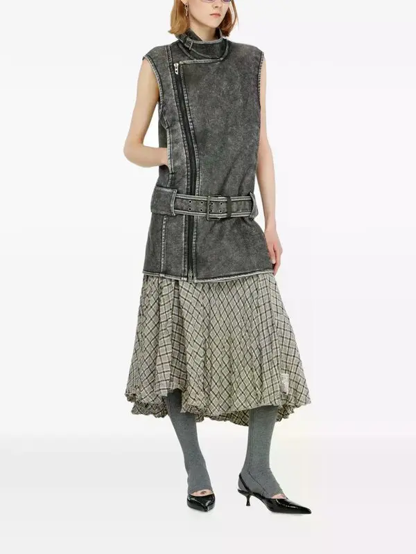 DIESEL® Biker-style Belted Mini Dress