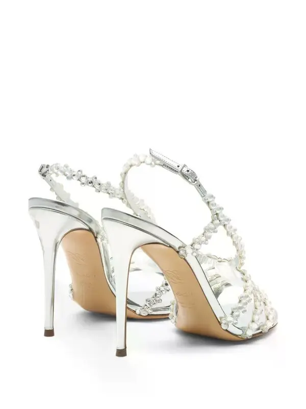 Casadei Julia C-love Crystal-embellished Slingback Sandals
