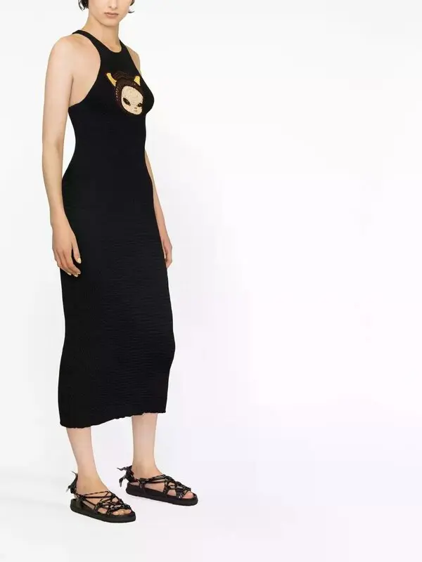 Stella McCartney Nara Crochet Detail Midi Dress