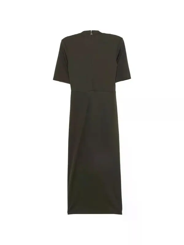 ROTATE BY BIRGER CHRISTENSEN Short-sleeve High-neck Midi Dress
