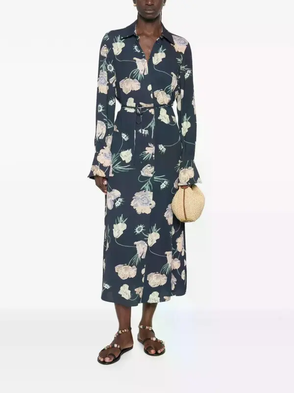 Erdem Floral Print Midi Dress