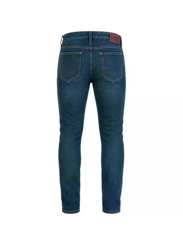 LEEM Luke Logo-patch Slim-fit Jeans - Blue