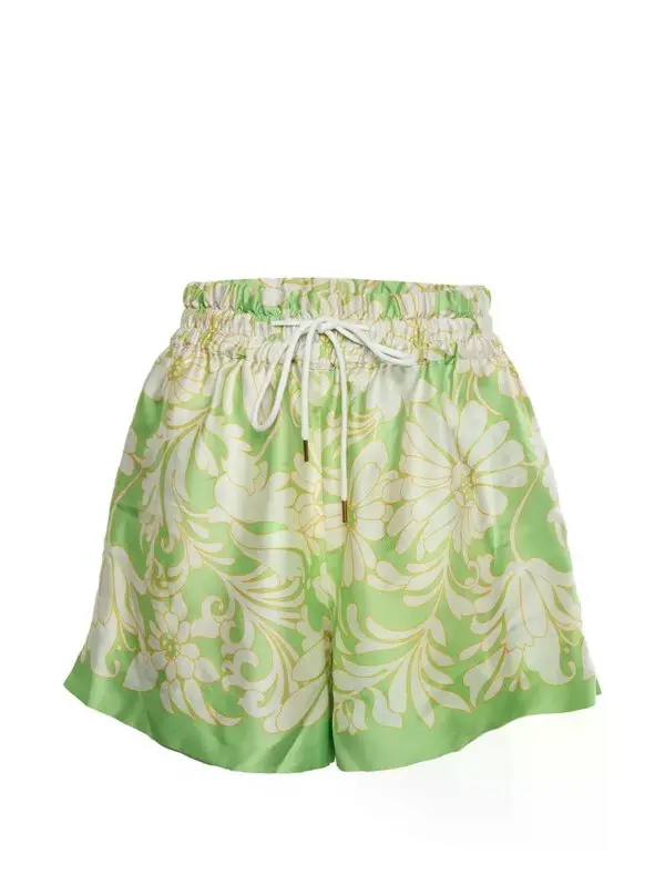 Sandro Daisy Print Sateen Shorts