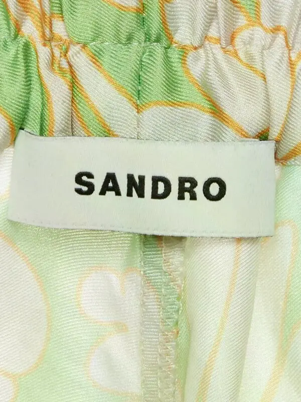 Sandro Daisy Print Sateen Shorts
